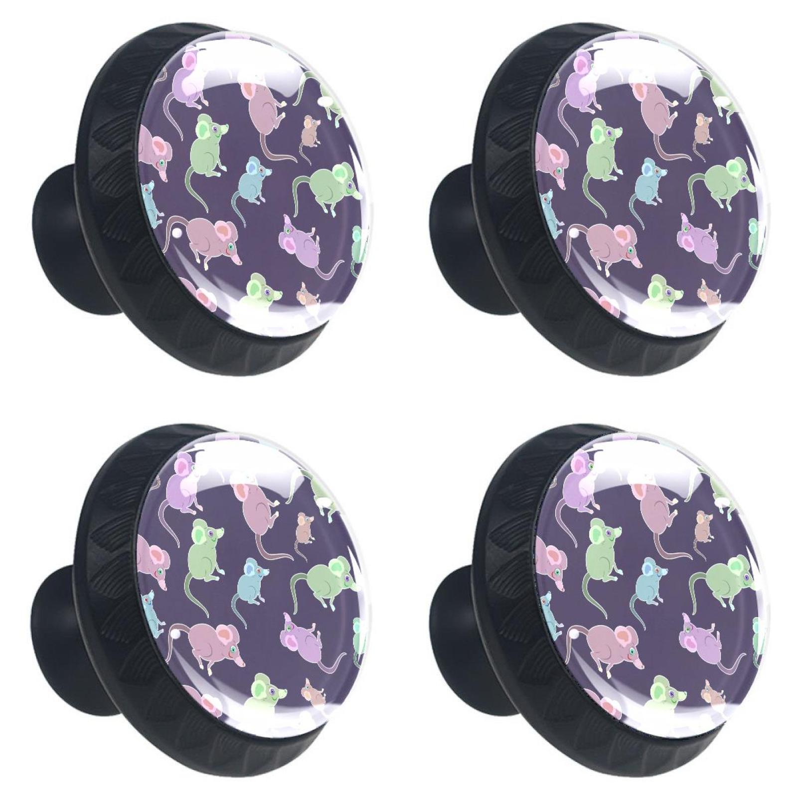 4 Pcs Mouse Patterns Knobs for Kitchen Cabinet Cupboard Dresser ...
