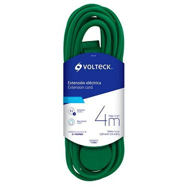 EXTENSION DOMESTICA VERDE 10 mt VOLTECK 48038 VOLTECK ED-10V | Bodega ...