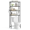 Costway 3-Tier Over-The-Toilet Bathroom Shelf Metal Frame Space Saver ...