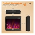 Electric Fireplace Insert 1500W, 18/23/26 Inch Remote Control Fireplace ...