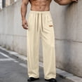 HOOMEUMY Pants Men Elastic Waist Summer Hiking Travel Oversized ...