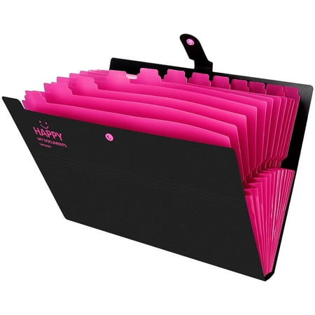 Compartment folder A4, document folder A4 expandable portable file ...