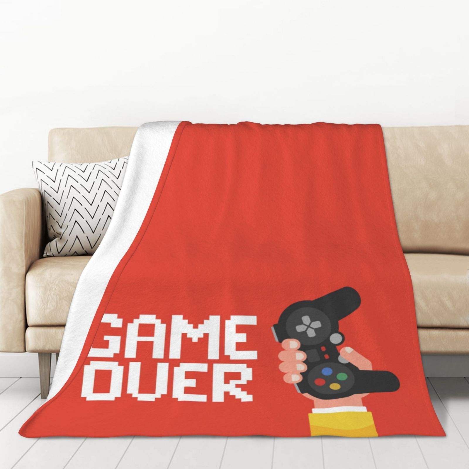 XMXT Throw Blankets, Cartoon Game Over Controller Bed Blanket for ...