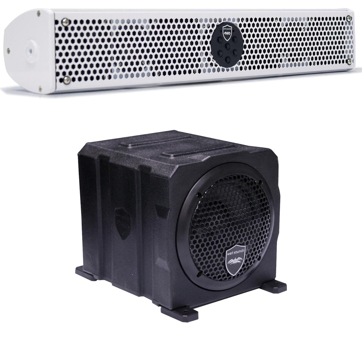 Wet Sounds Stealth Package - White Stealth 6 Ultra 200 Watt Sound Bar ...