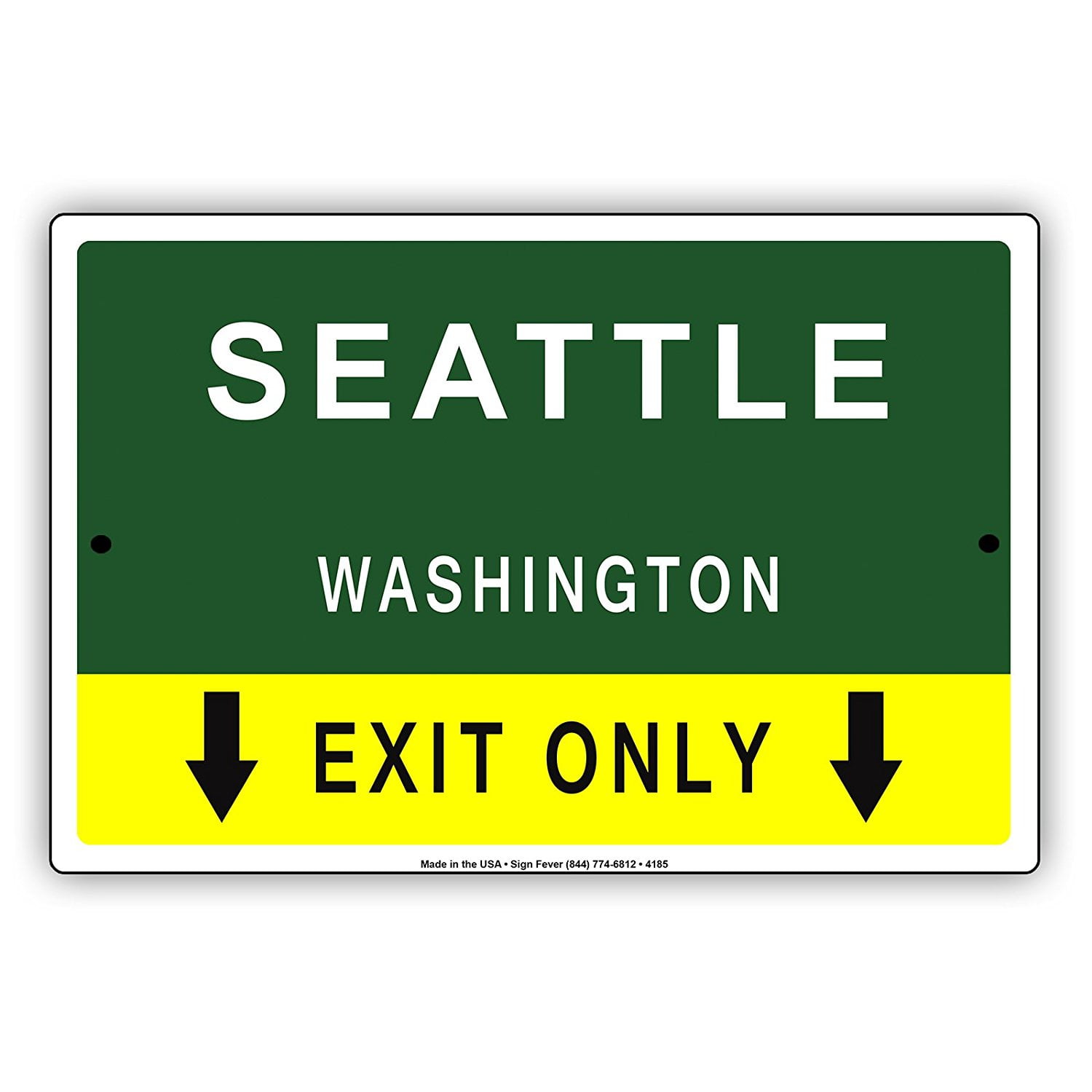 Seattle Washington Exit Only With Pointer Arrow Direction Way Road ...