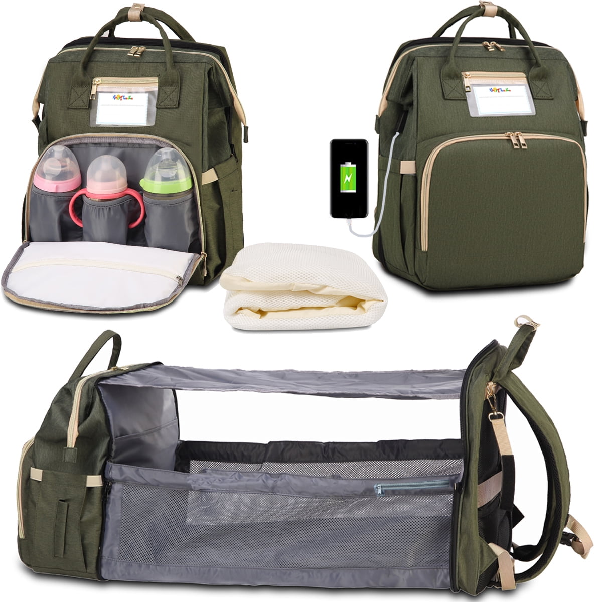Diaper Bag Backpack with Changing Station, Unisex Baby Boy & Girl Bags ...