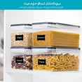Airtight Food Storage Containers with Lids 4PCS Set 3.2L, Plastic Pasta ...