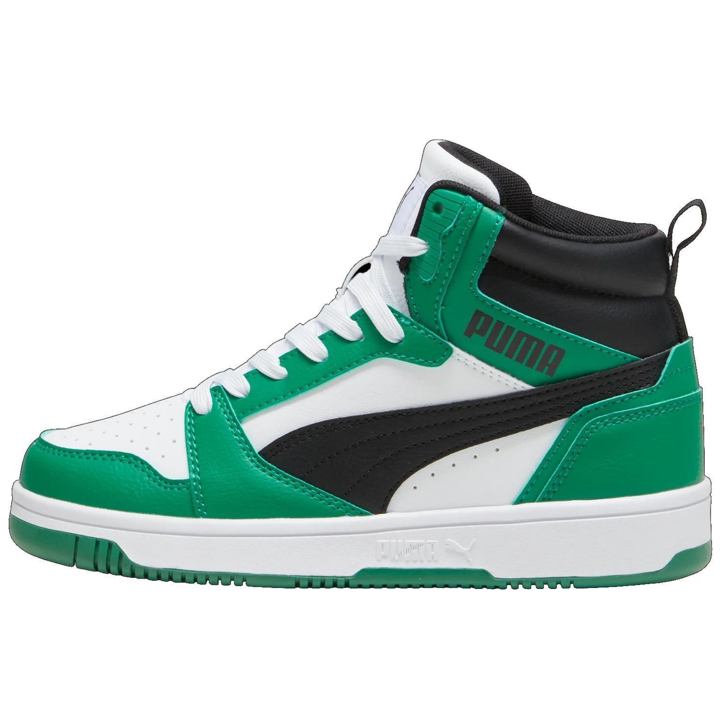 Tenis Puma Rebound V6 MID JR UNISEX 393831-10 verde 23.5 | Walmart en línea