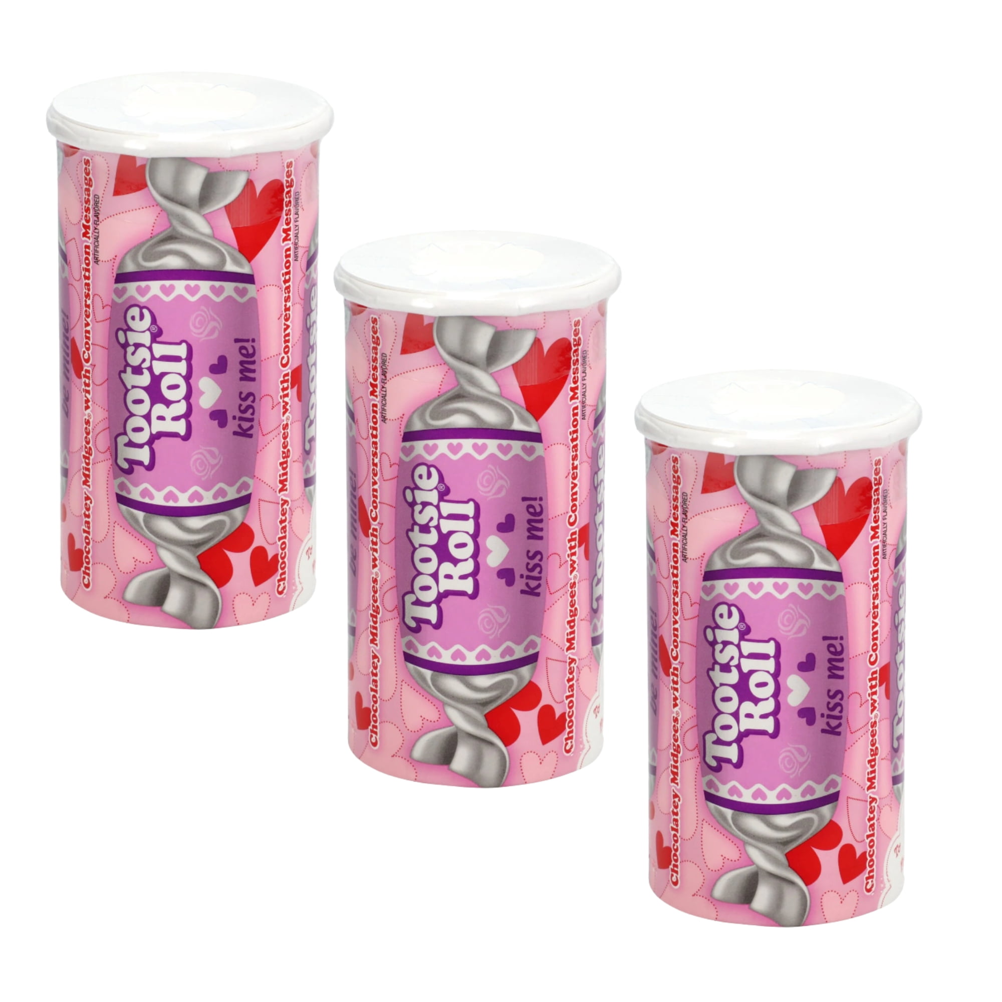 Valentine's Tootsie Roll Kiss Me Banks, 4oz. Chocolatey Midgees with ...