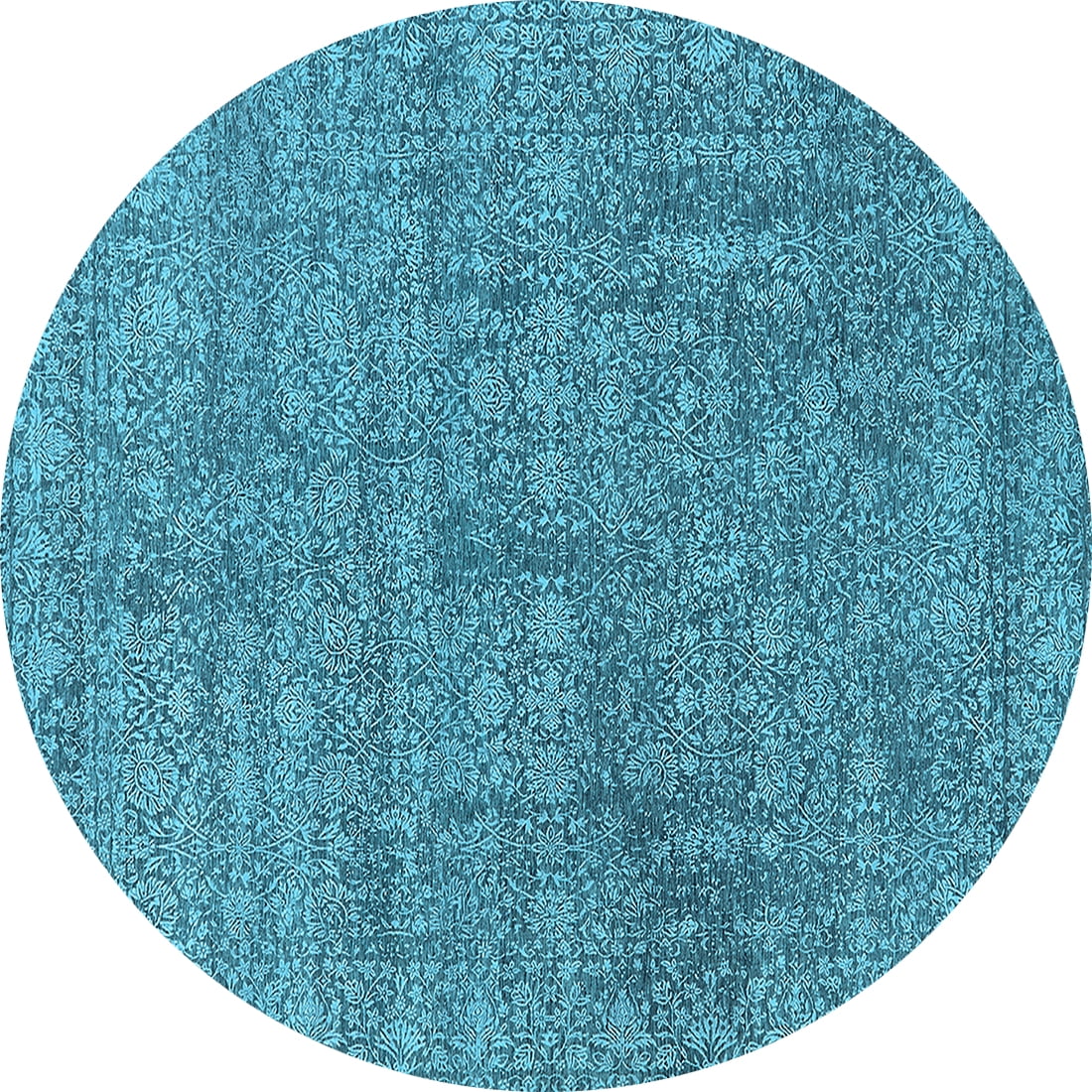 Ahgly Company Indoor Round Oriental Light Blue Industrial Area Rugs, 8 ...