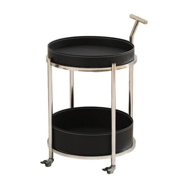 Abbracc Side Table with Wheel 2 Tier Trolley End Table Coffee Table ...