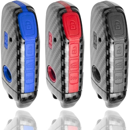 Carbon Fiber Texture Key Fob Cover Compatible with KIA CEED CERATO ...
