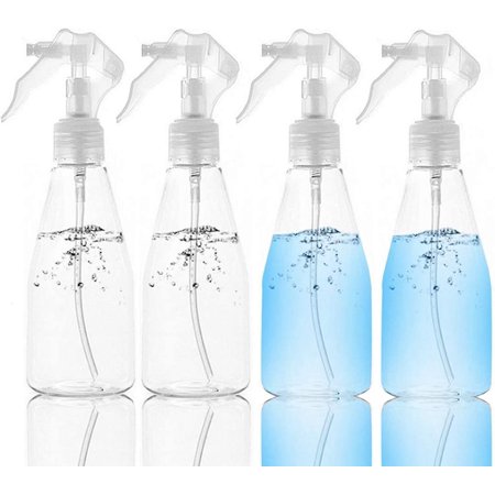 200ml Fine Mist Clear Spray Bottles 4 Pack Refillable & Reusable Empty ...