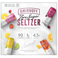 Smirnoff Seltzer Hard Seltzer Variety, 12 Pack Cans, 12 fl oz, 4.5% ABV ...