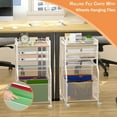 5-Tier Rolling File Cart with Hanging File Folders, Mobile Desk File ...