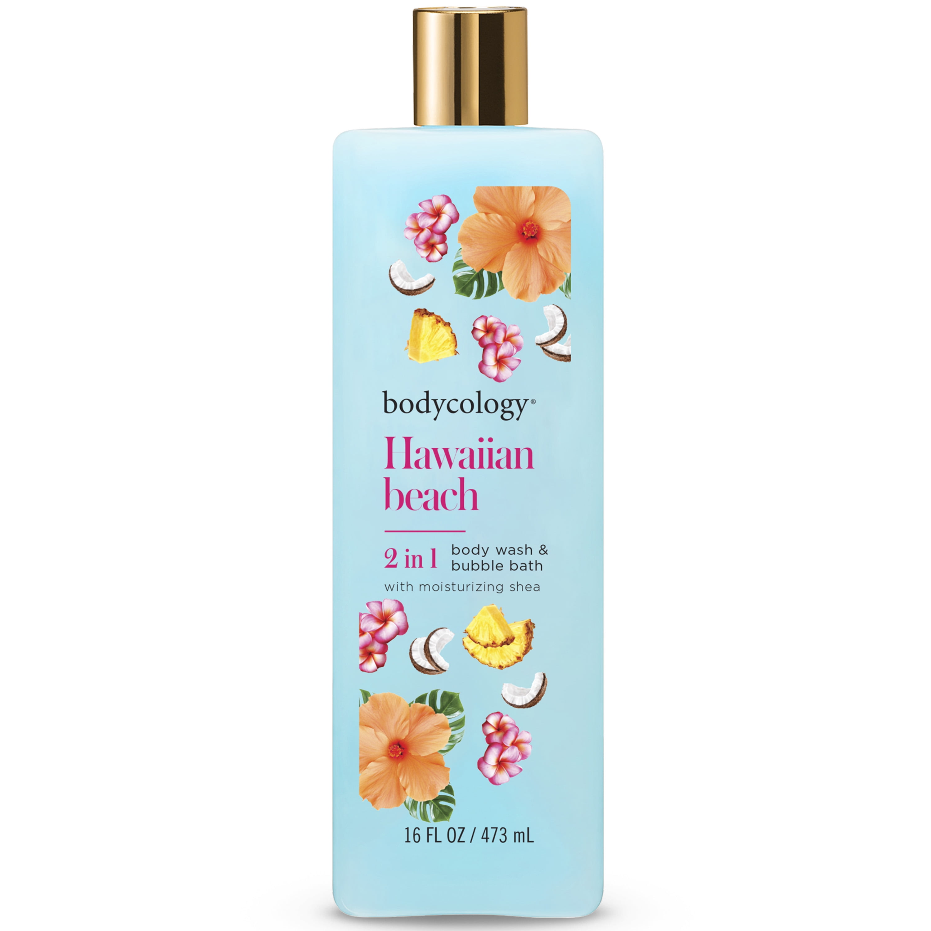 Bodycology Hawaiian Beach 2 N 1 Body Wash And Bubble Bath 16 Oz