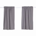 Solid Rod Pocket Curtain Panels, Light Filtering Short Window Drapes ...