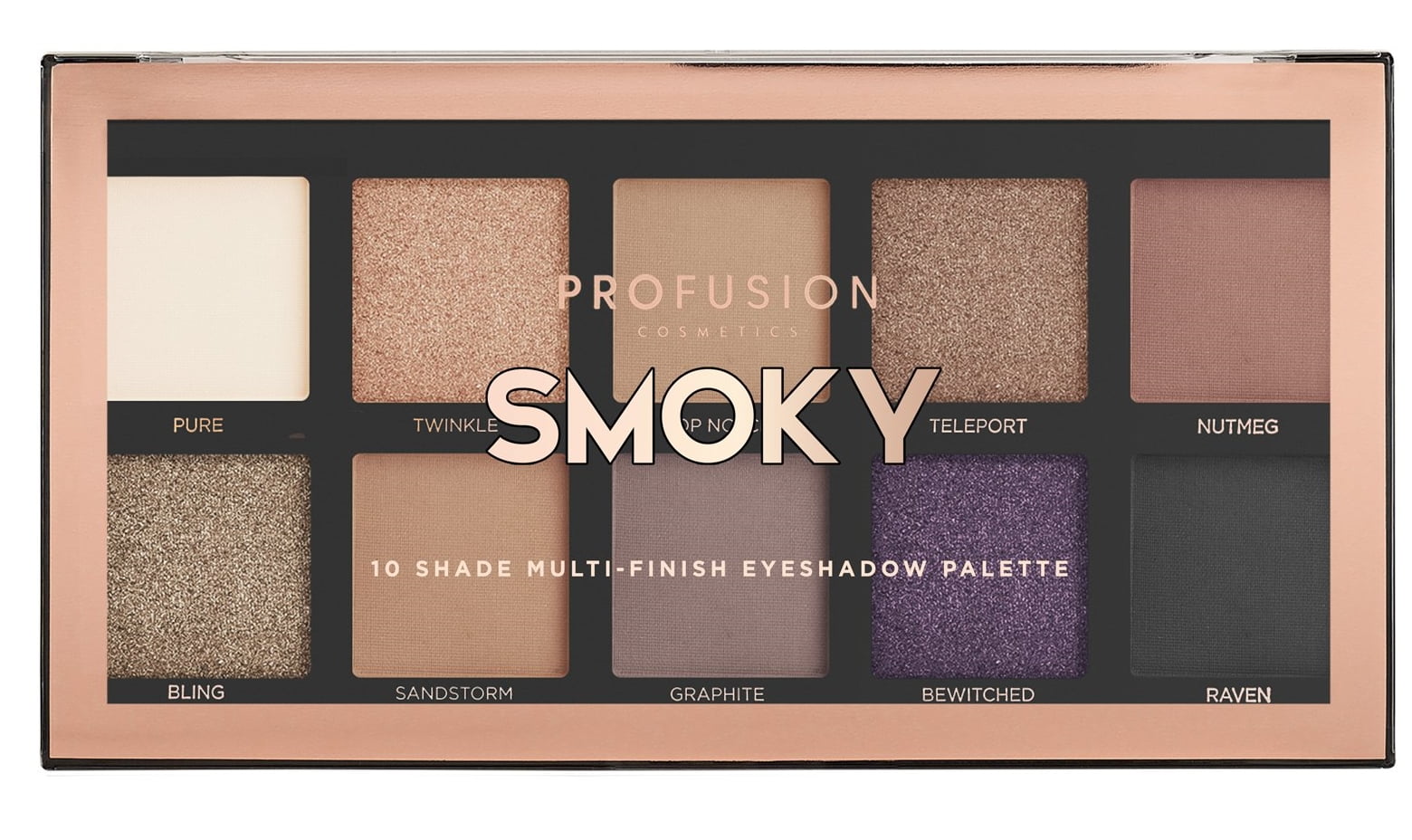 Profusion Cosmetics 10 Shade Eyeshadow Palette - Smoky 3.5 oz - Walmart.com