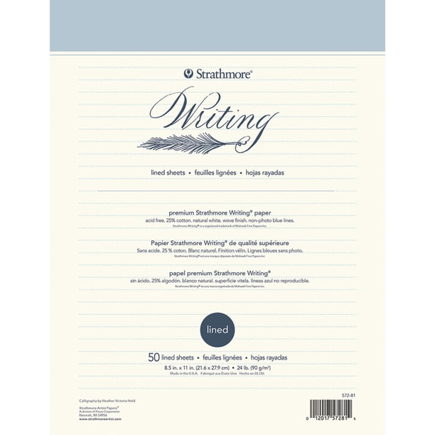 Strathmore Writing Paper, 8.5in x 11in, Lined, 50/Sheet - Walmart.com