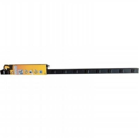 Prime PB800012 12 Outlet Black Metal Power Strip with Cord- 4 ft ...
