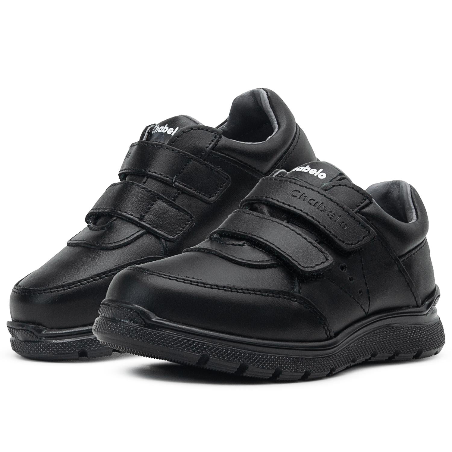 Zapatos Escolares Chabelo Para Niños Con Ajuste Velcro 15-26 negro 23 ...