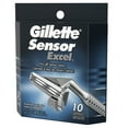 Gillette Sensor Excel Men's Replaceable Razor Blade Refills, 10 Count ...