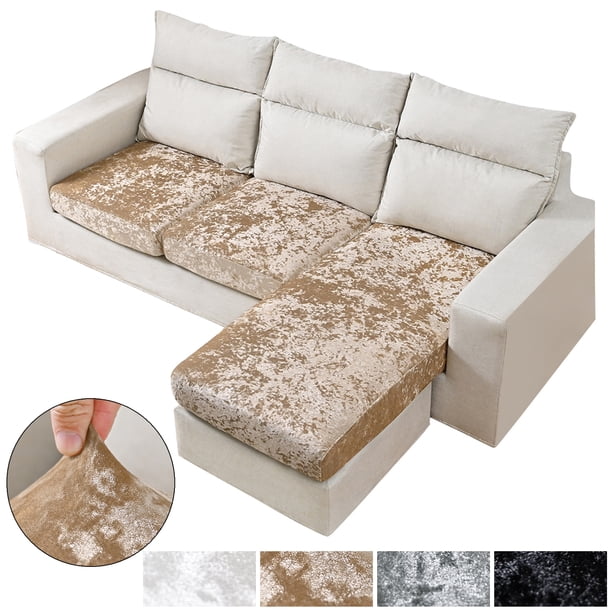Rosnek Crushed Velvet Stretch Sofa Covers, Stretch Couch Slipcovers for ...