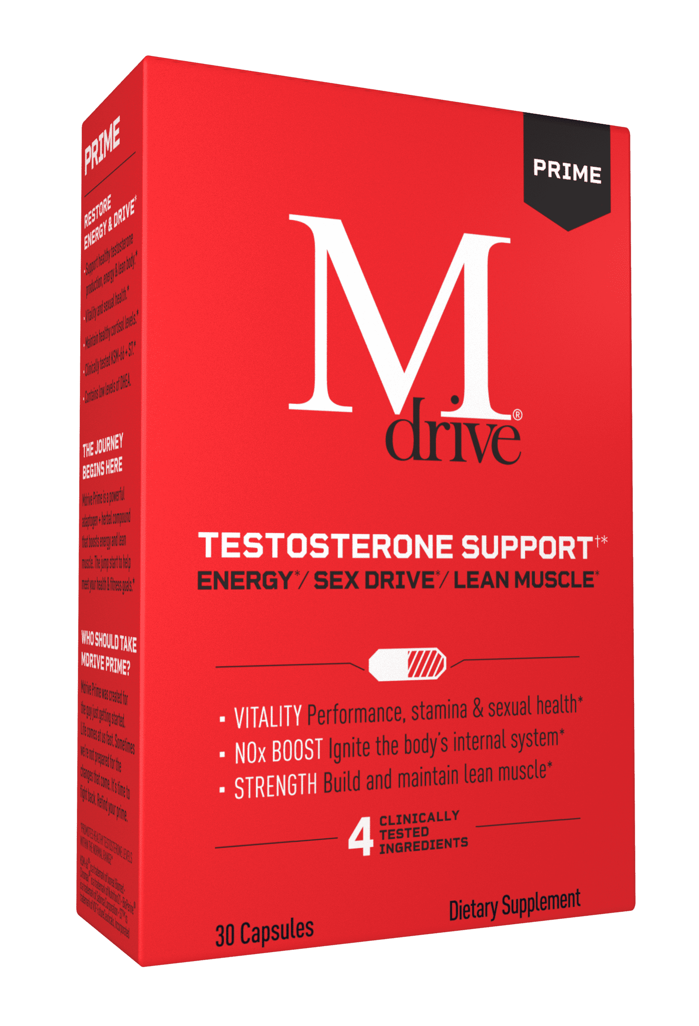 Mdrive Prime Testosterone and Nitric Oxide Booster Supplement for Men ...