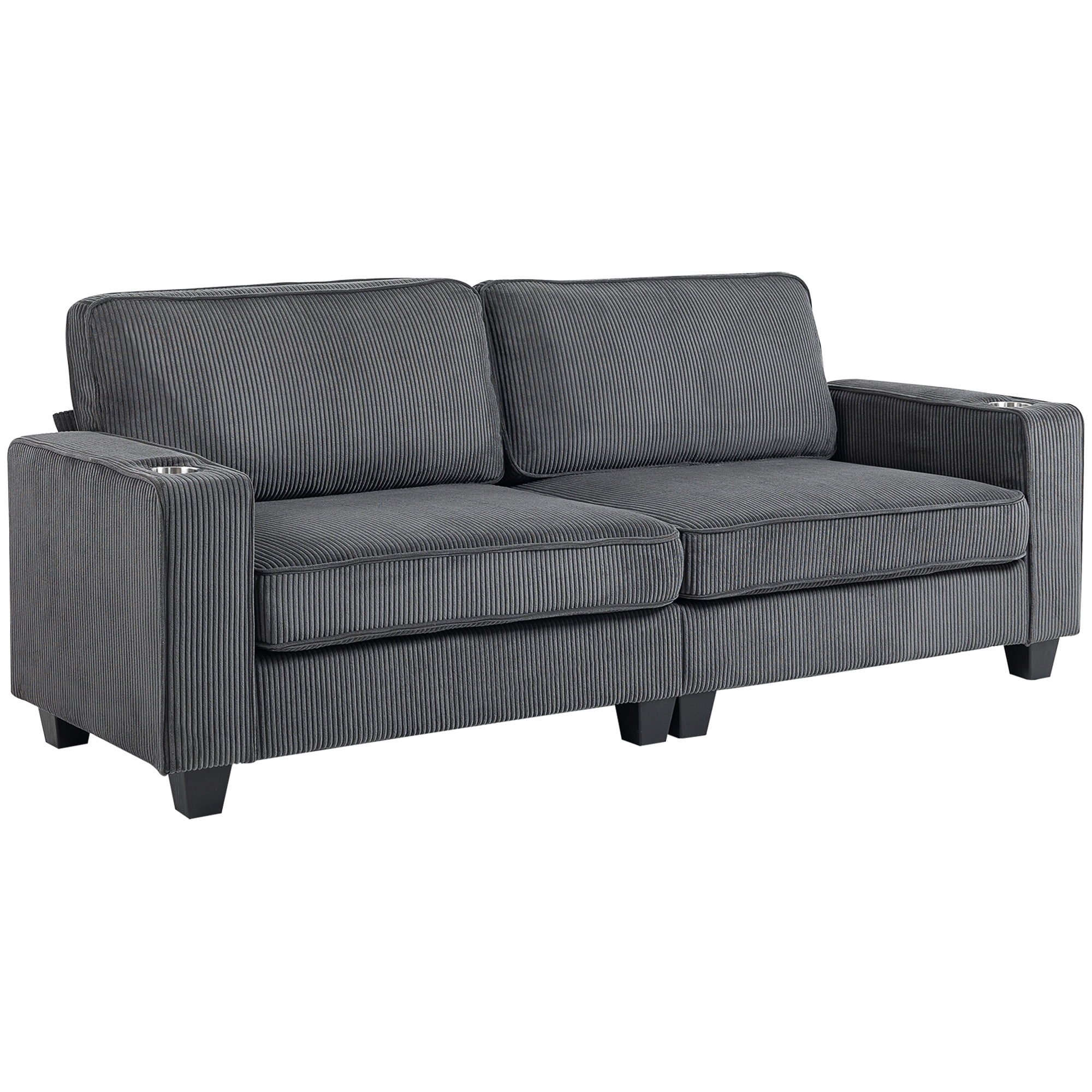 Click here for Homcom 3 Seater Sofa With Spring Cushion Cup Holde... prices