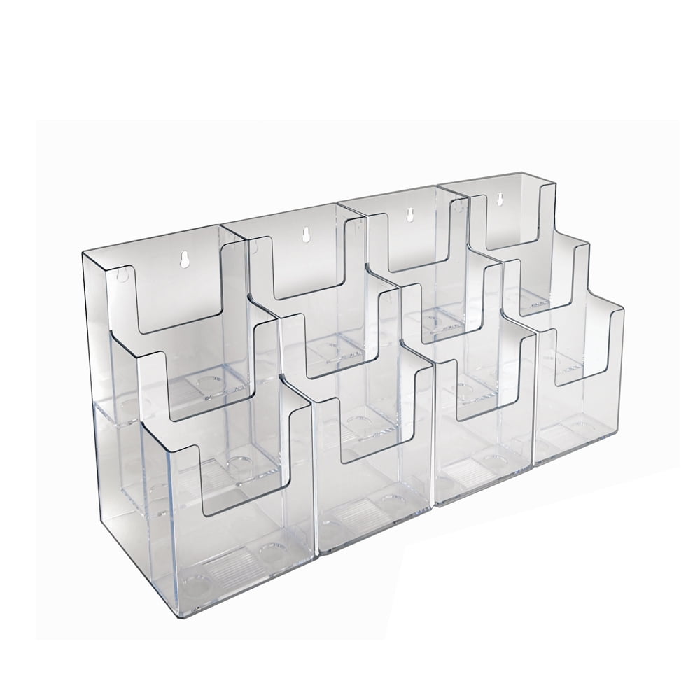 Azar Displays 252818 Three-Tiered Tri-Fold Brochure Counter Display (12 ...