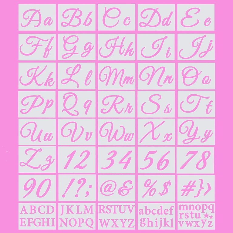 Stencil Set 8Pcs Plastic Letter Stencil, Plastic Lettering Number ...
