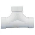 Charlotte Pipe 4 In. Schedule 40 DWV 2-Way PVC Cleanout Tee PVC 00448 ...