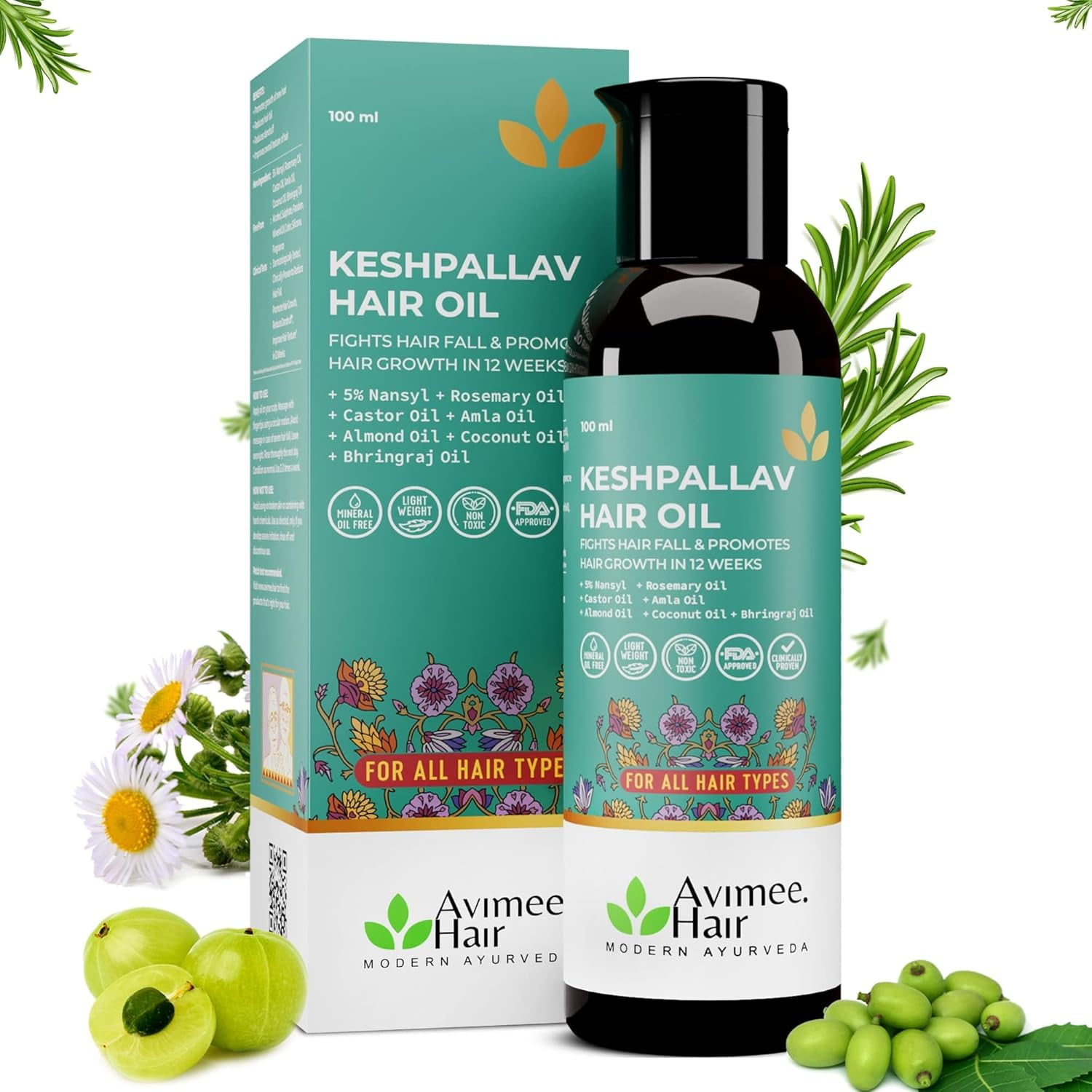 Click here for Avimee Herbal Keshpallav Hair Oil For Men & Women... prices