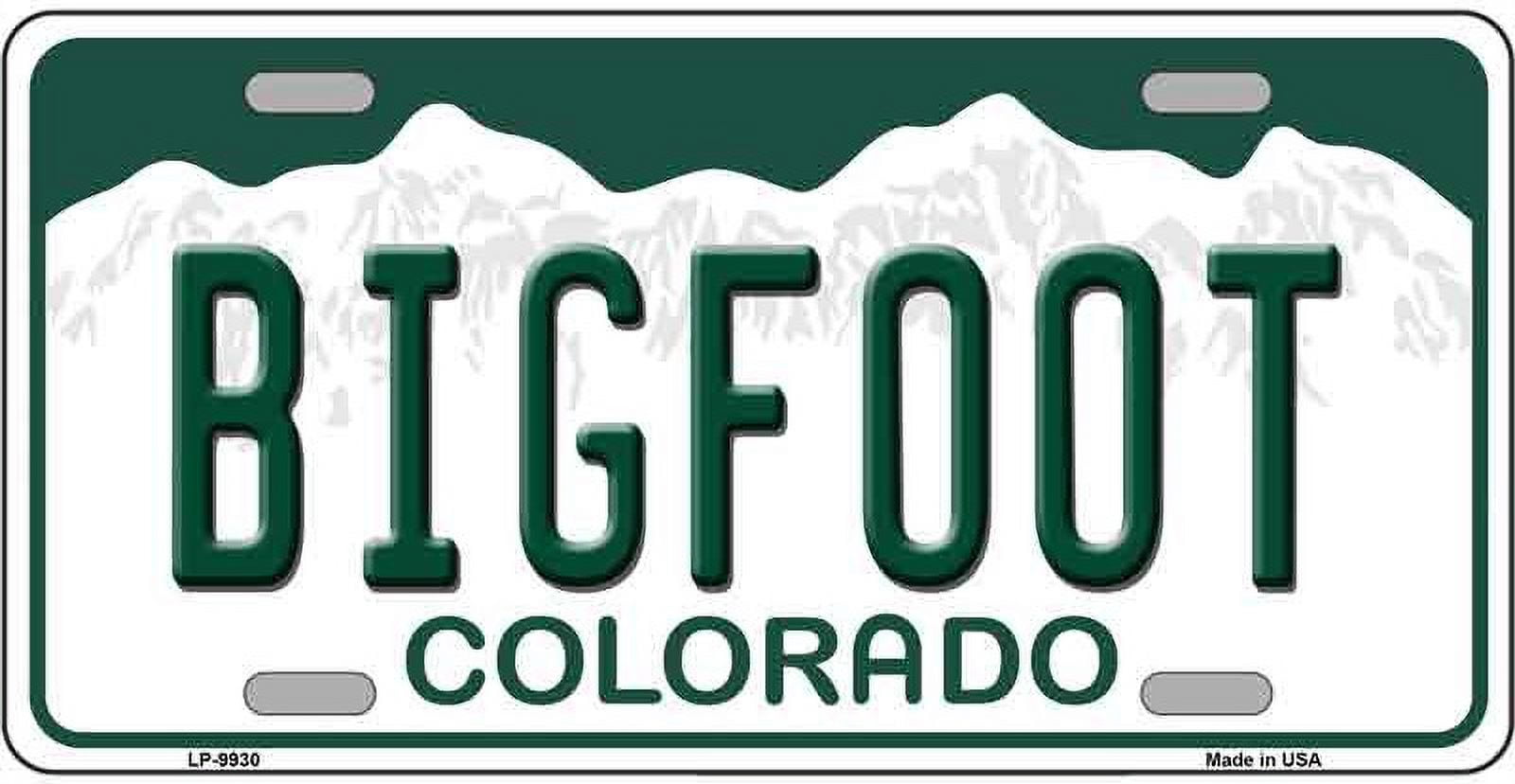 Bigfoot Colorado Background Novelty Metal License Plate LP-9930 ...