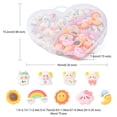 70Pcs Opaque Resin Cabochons Cloud Moon Rainbow Sun Star Sunflower ...