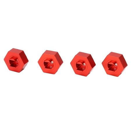 RC Wheel Hex Coupler, 12mm Wheel Hex Hub Drive Adapter Anodic Oxidation For Maintenance Red ...