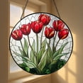 Tulip Blossom Round Window Hanging – Decorative Glass Art - Walmart.com