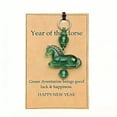 2026 Lucky Green Crystal Lying Horse Keychain-A Symbol of Wisdom ...