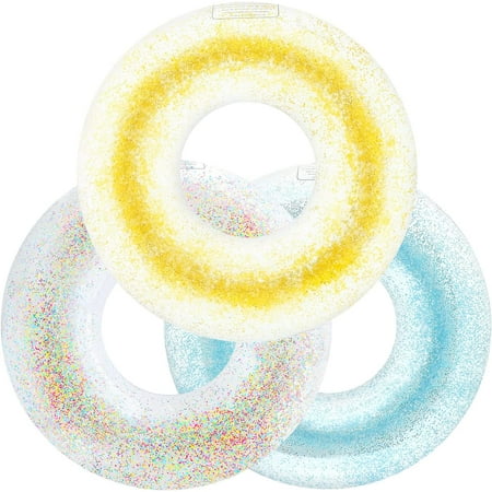 Inner Tubes for Pool Adult, Swimming Tube with Confetti Glitter, Summer ...