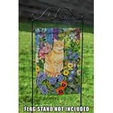 Toland Home Garden Flower Cat Flower Cat Flag Double Sided 12x18 Inch ...