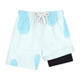 Boys Swimsuit Size 3-4Y Comfort Color Block Design Drawstring Double ...