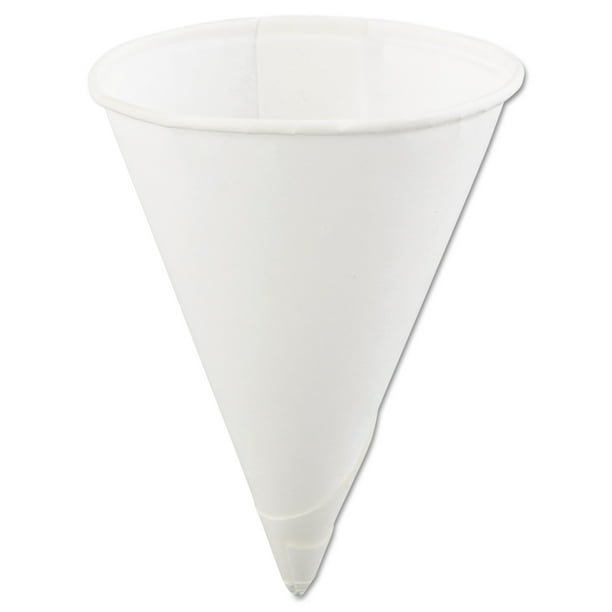 Konie White Paper Cone Cups, 4 oz, 200 Count - Walmart.com