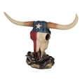 Western Bull Cow Steer Skull With Texas Lone Star State Flag Desktop ...