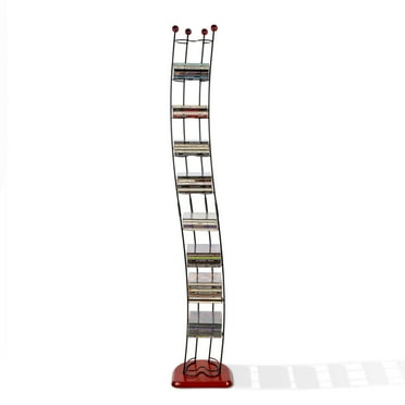 Hawthorne Collections 64" Slim CD DVD Media Storage Tower in Black ...