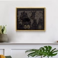 Black Gold Map by Carol Robinson - Restickable Framed Giclée Print ...
