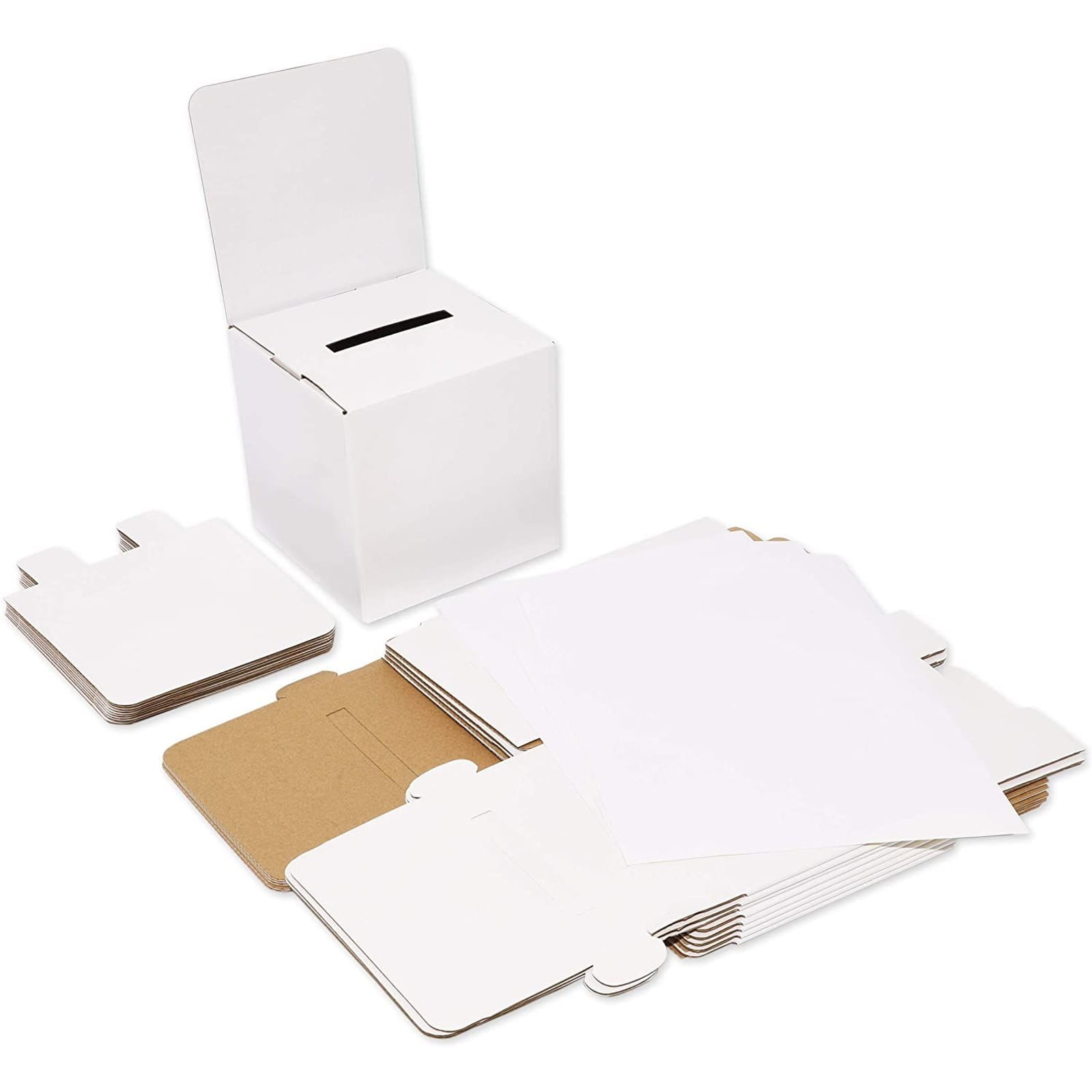 Buy 10-Pack Ballot Box for Voting Raffles Donations, Sturdy Cardboard ...