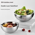304 Stainless Steel Insulated Salad & Dipping Bowl, Double Wall Serving ...