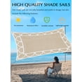Art Frame Sun Shade Sail 14' x 18', Geometric White Morocco Printed ...