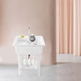 Freestanding Utility Sink Laundry Tub Wash Bowl Basin Hot &Cold Faucet ...