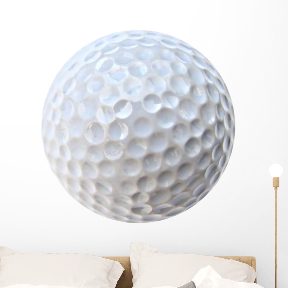 White Golf Ball Wall Decal by Wallmonkeys Peel and Stick Graphic (36 in ...